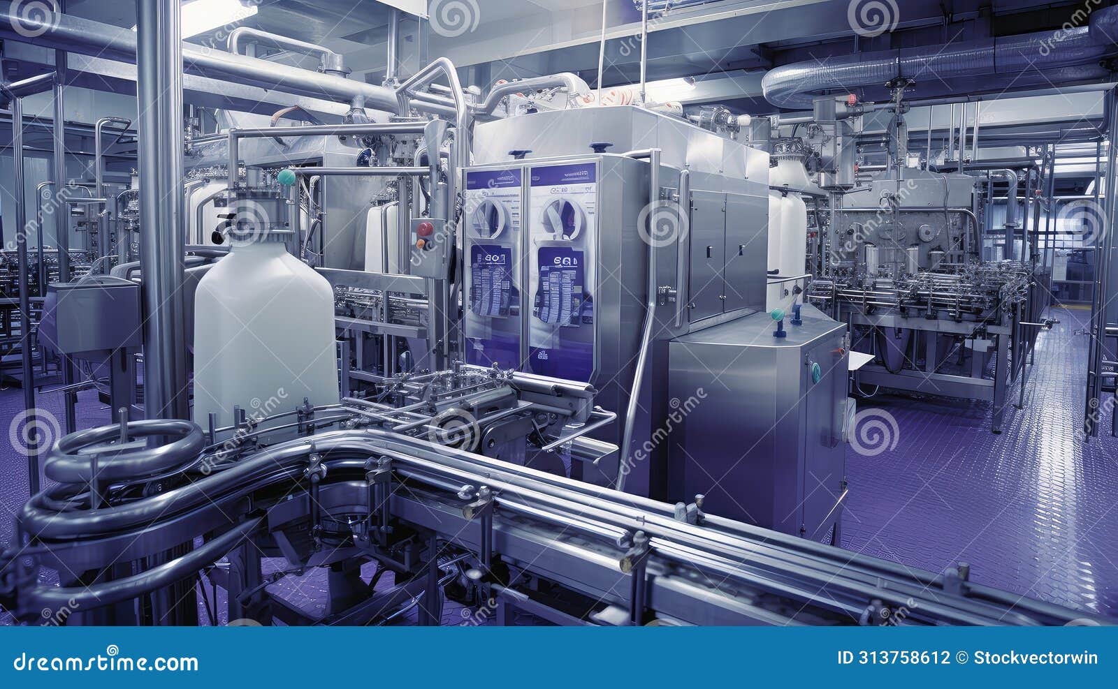 Pasteurized Dairy Milk Production Stock Illustration - Illustration of ...