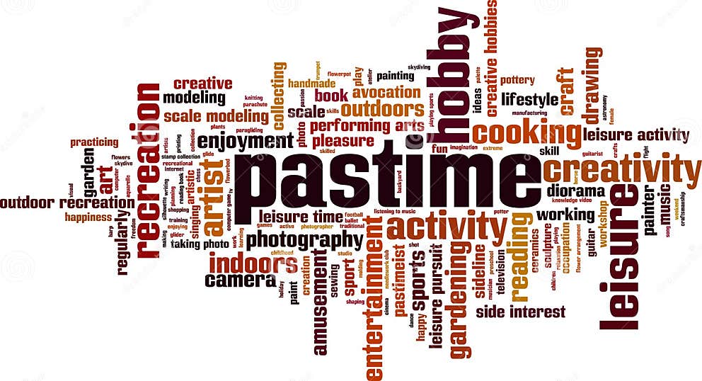 Pastime word cloud stock vector. Illustration of indoors - 213390222