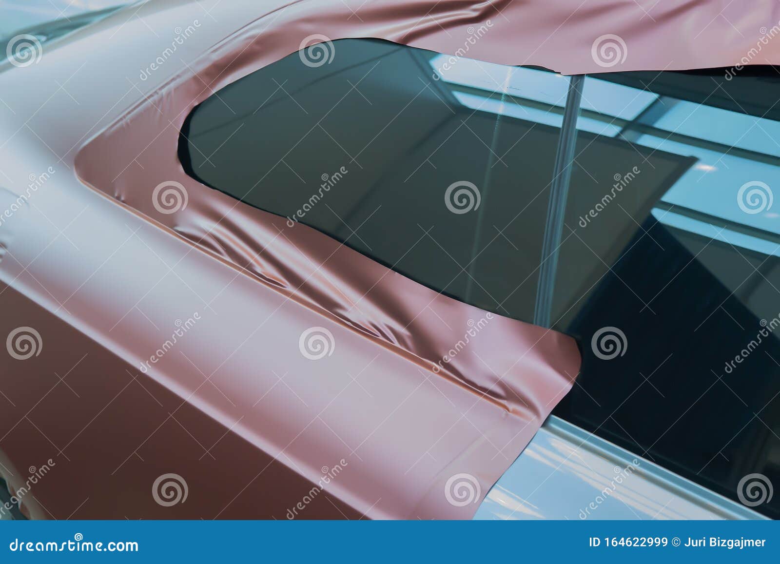 Pasting of Car Carbonic Plastic Stock Image - Image of mechanic, paint ...