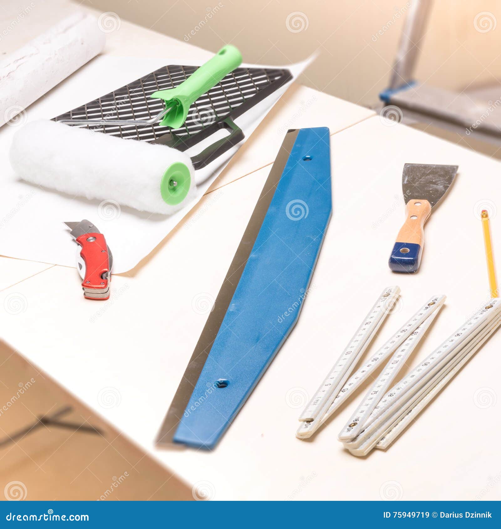 Pasting table stock image. Image of folding, apartment - 75949719