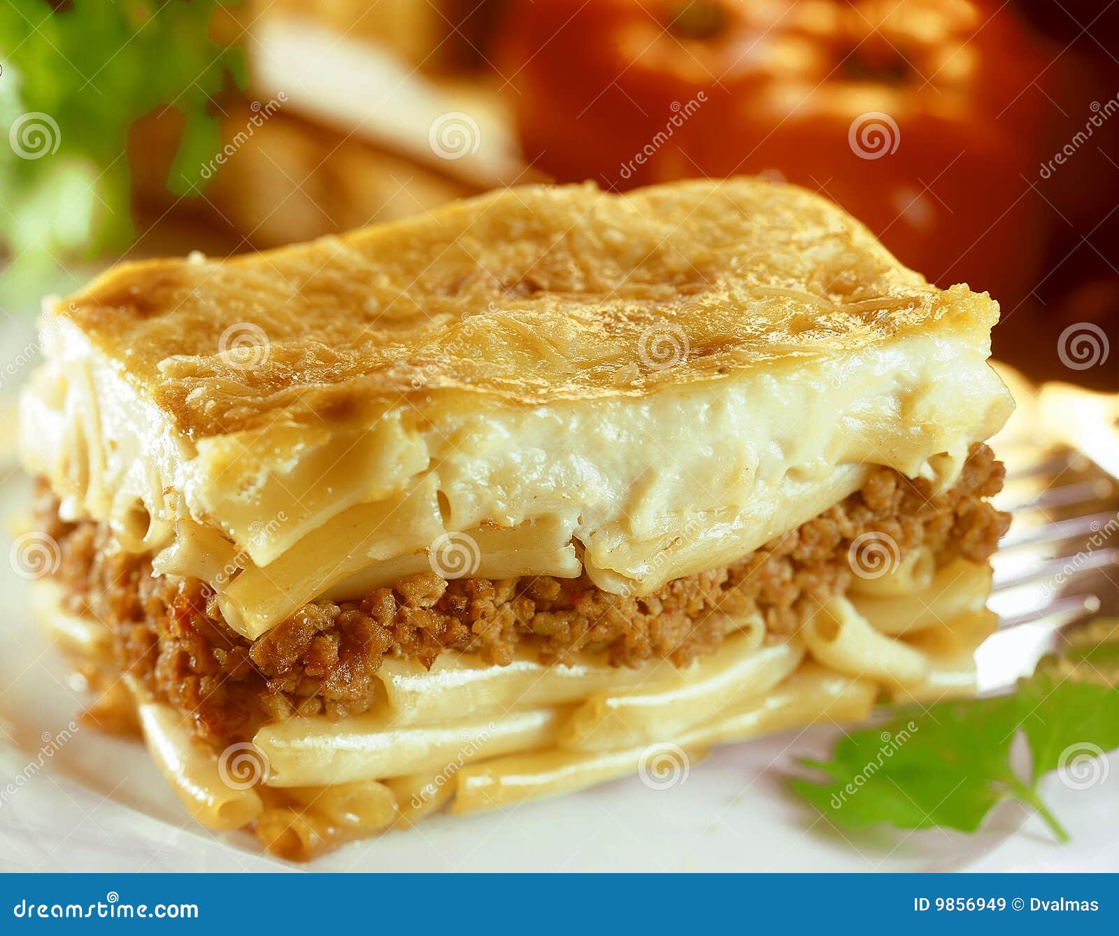 Traditional pastitsio stock image. Image of pastitsio - 9856949