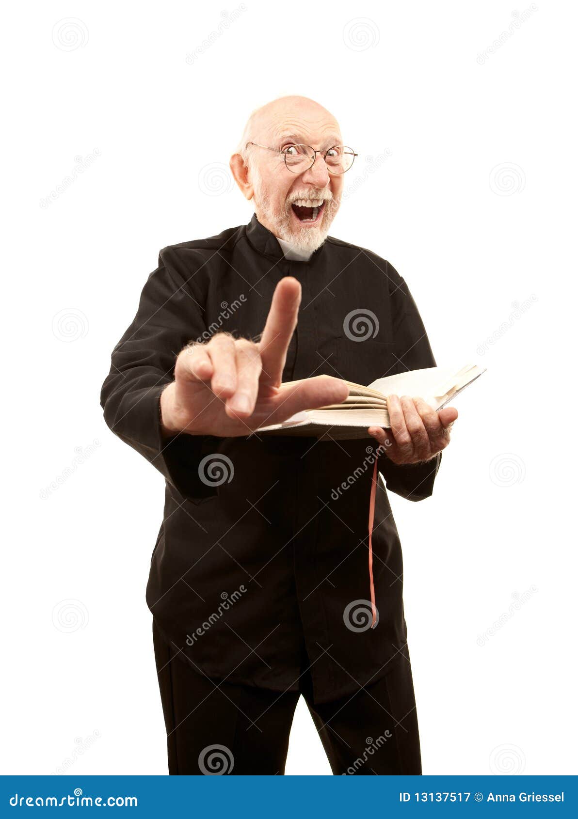 Pastor Giving a Fiery Sermon Stock Image - Image of clergy, christian ...