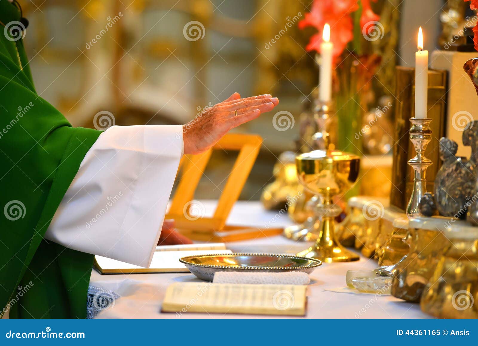 Pastor hands on altar stock image. Image of hope, inside - 44361165