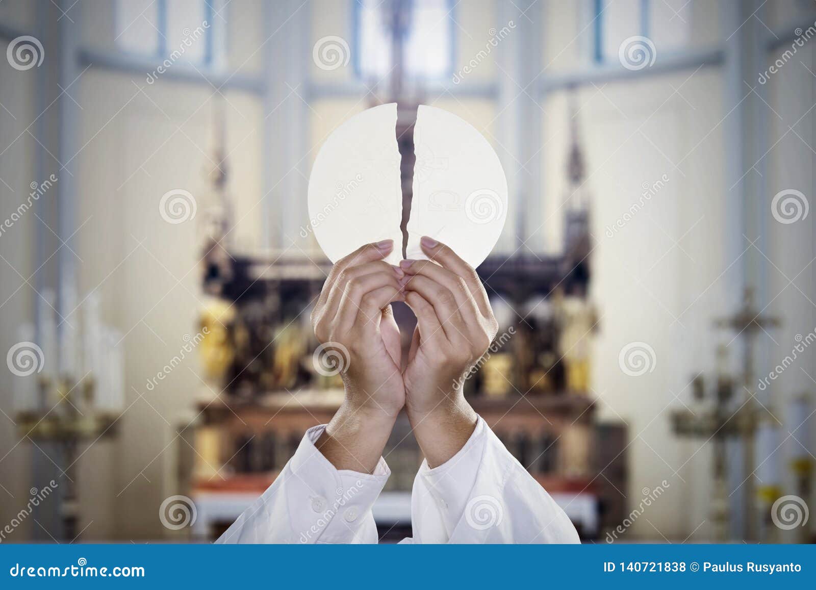 Catholic Priest During Communion In Worship Royalty-Free Stock ...
