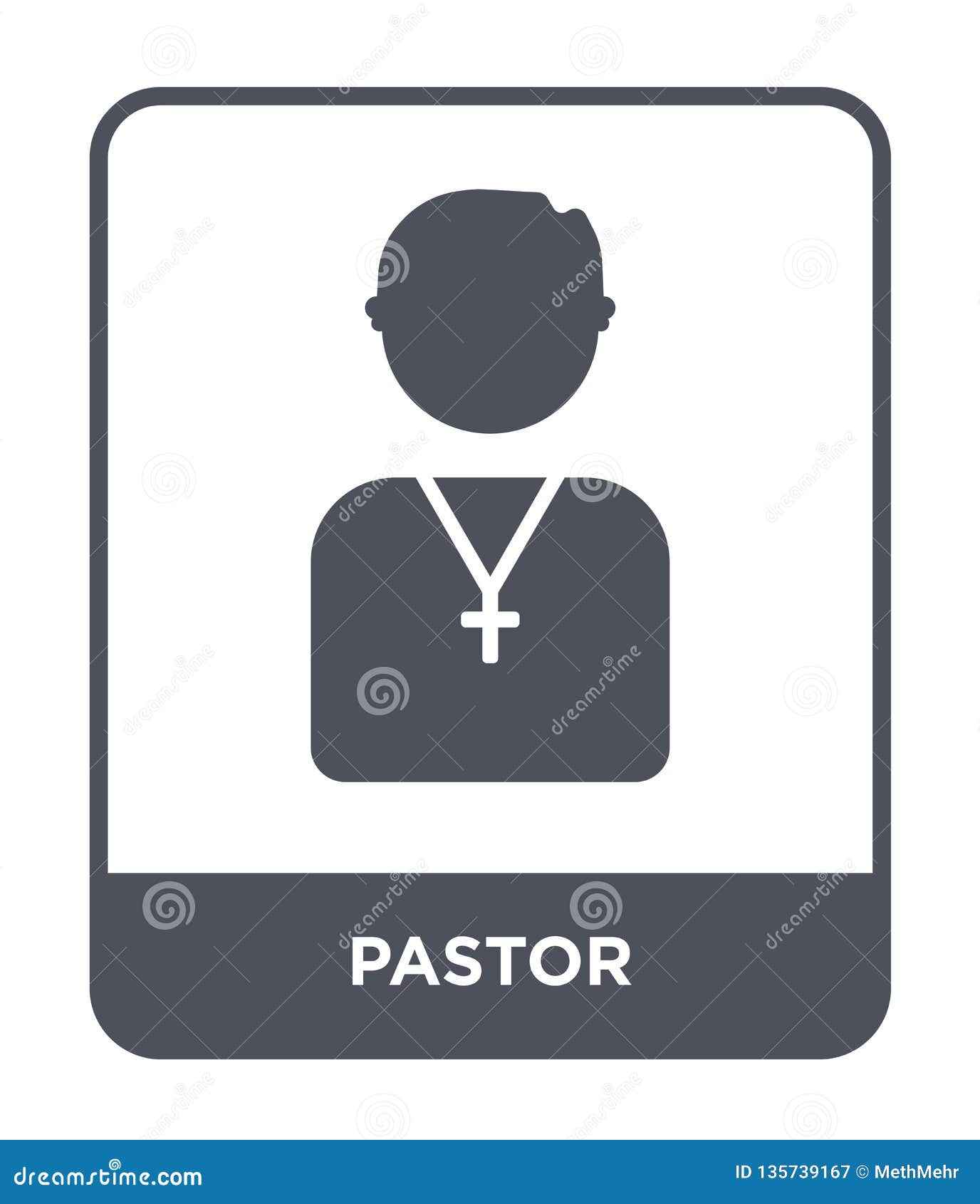 Pastor Icon in Trendy Design Style. Pastor Icon Isolated on White ... Pastor Icon in Trendy Design Style. Pastor Icon Isolated on White ...