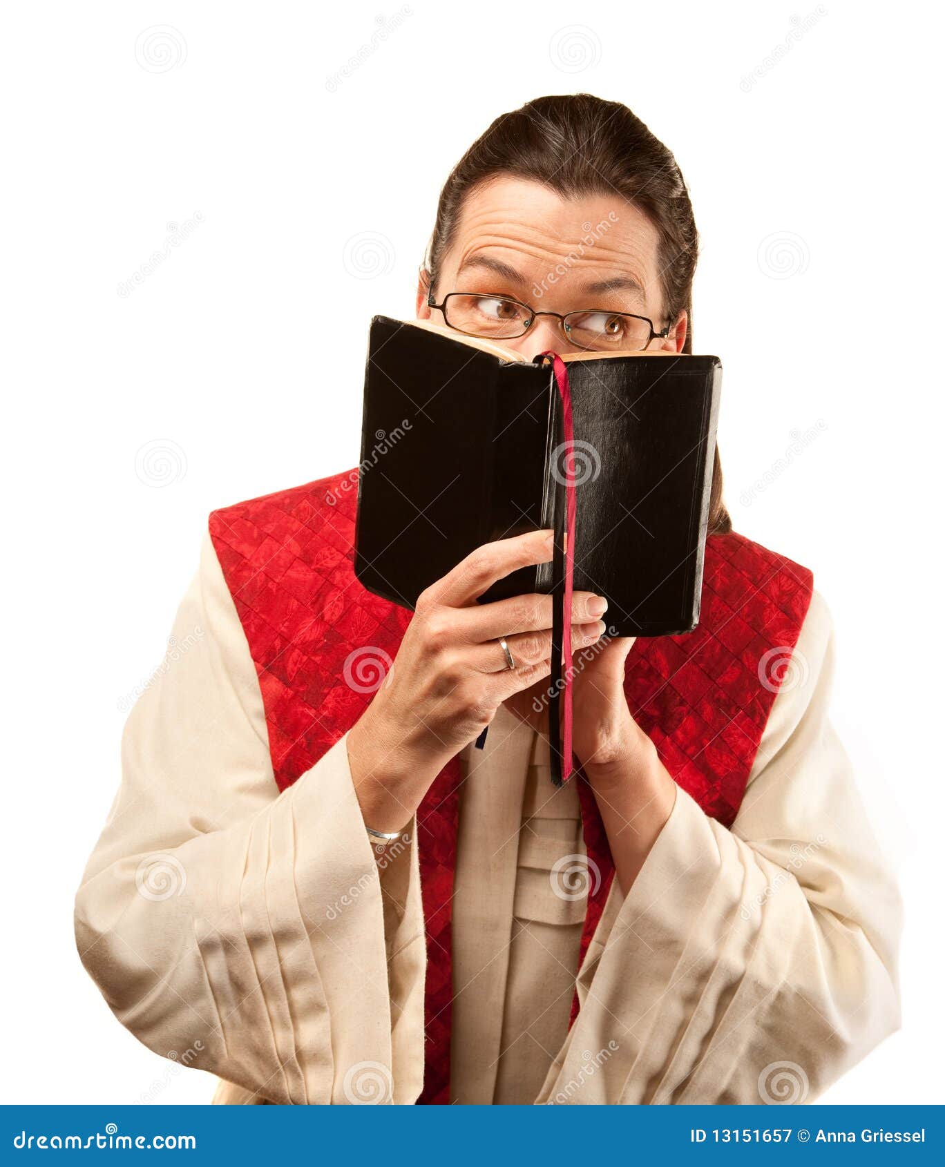 Pastor With A Bible In His Hand During A Sermon. The Preacher Delivers ...