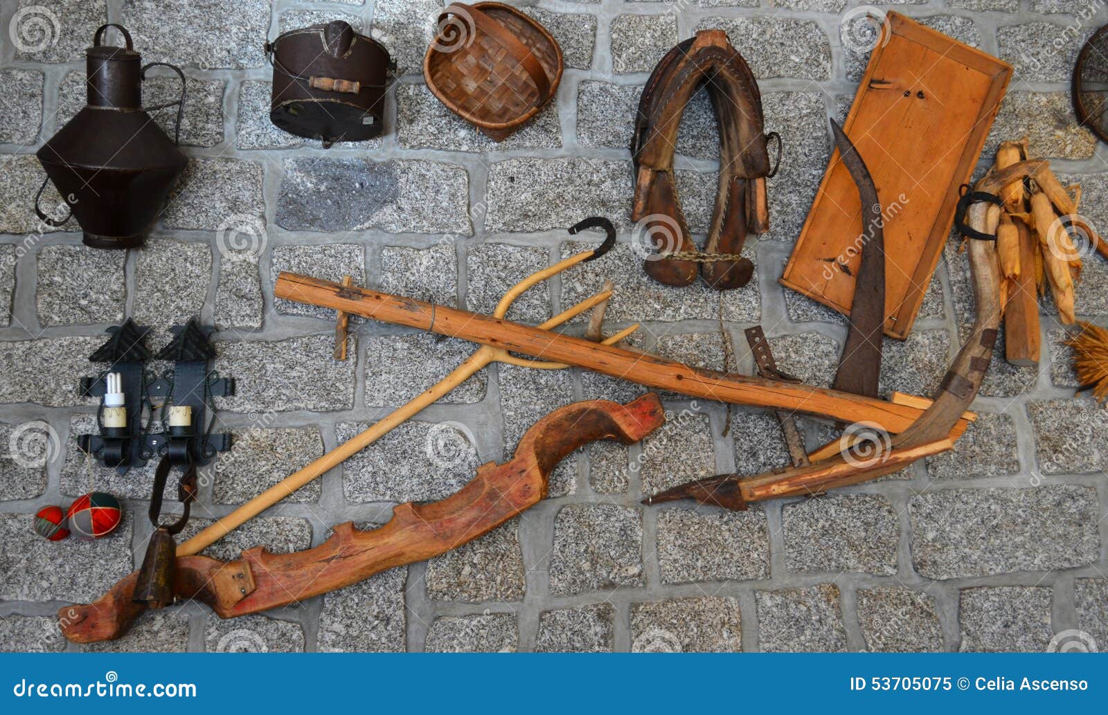 Pastor Tools Display En La Pared Imagen de archivo - Imagen de cestas ...