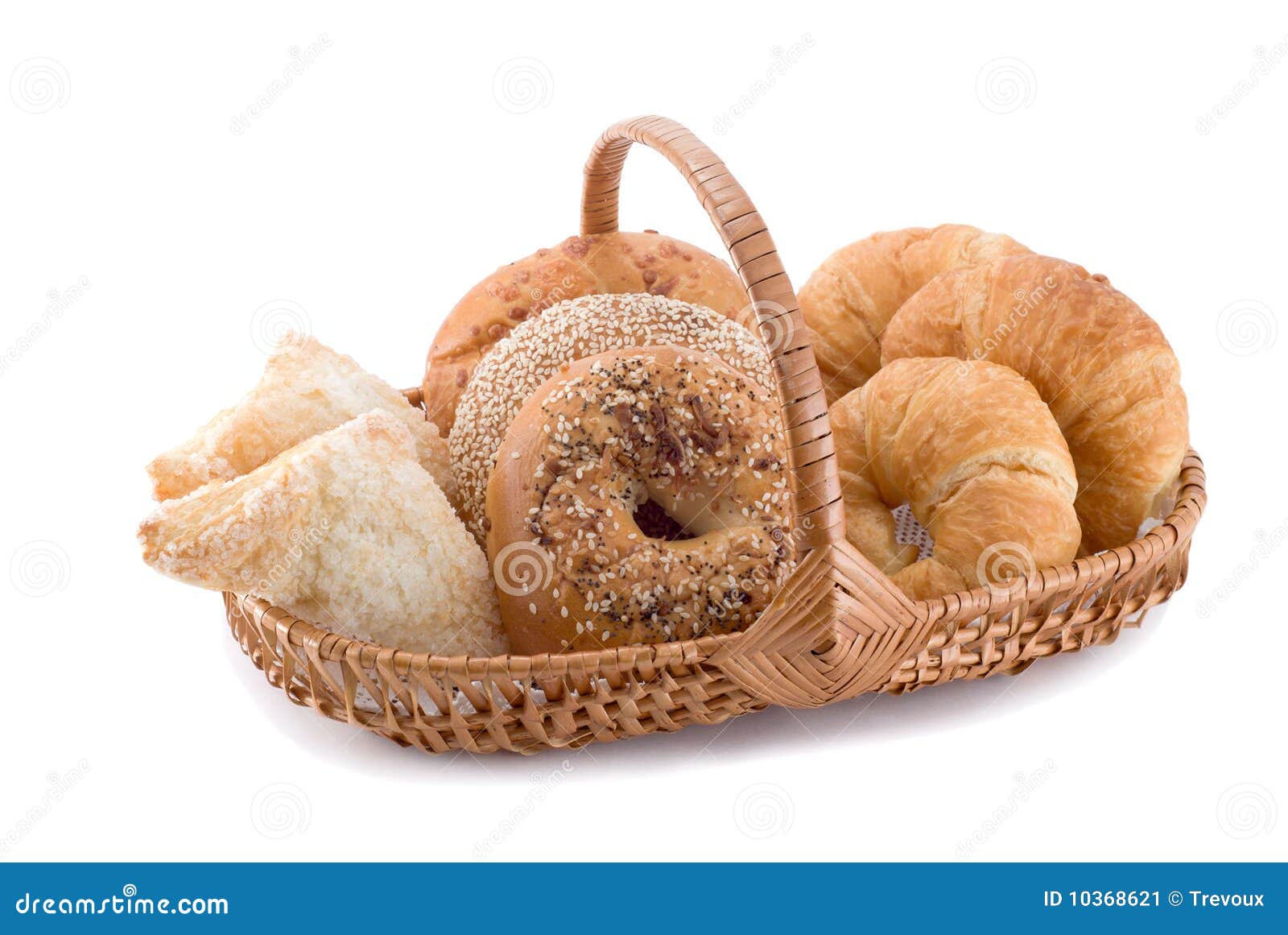 Pastries in a basket stock image. Image of morning, shortening - 10368621