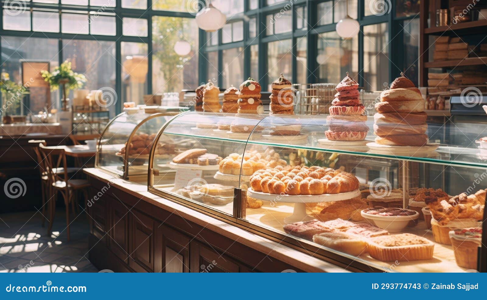 Pastries and Cakes Artfully Presented Under Soft or Natural Light Stock ...