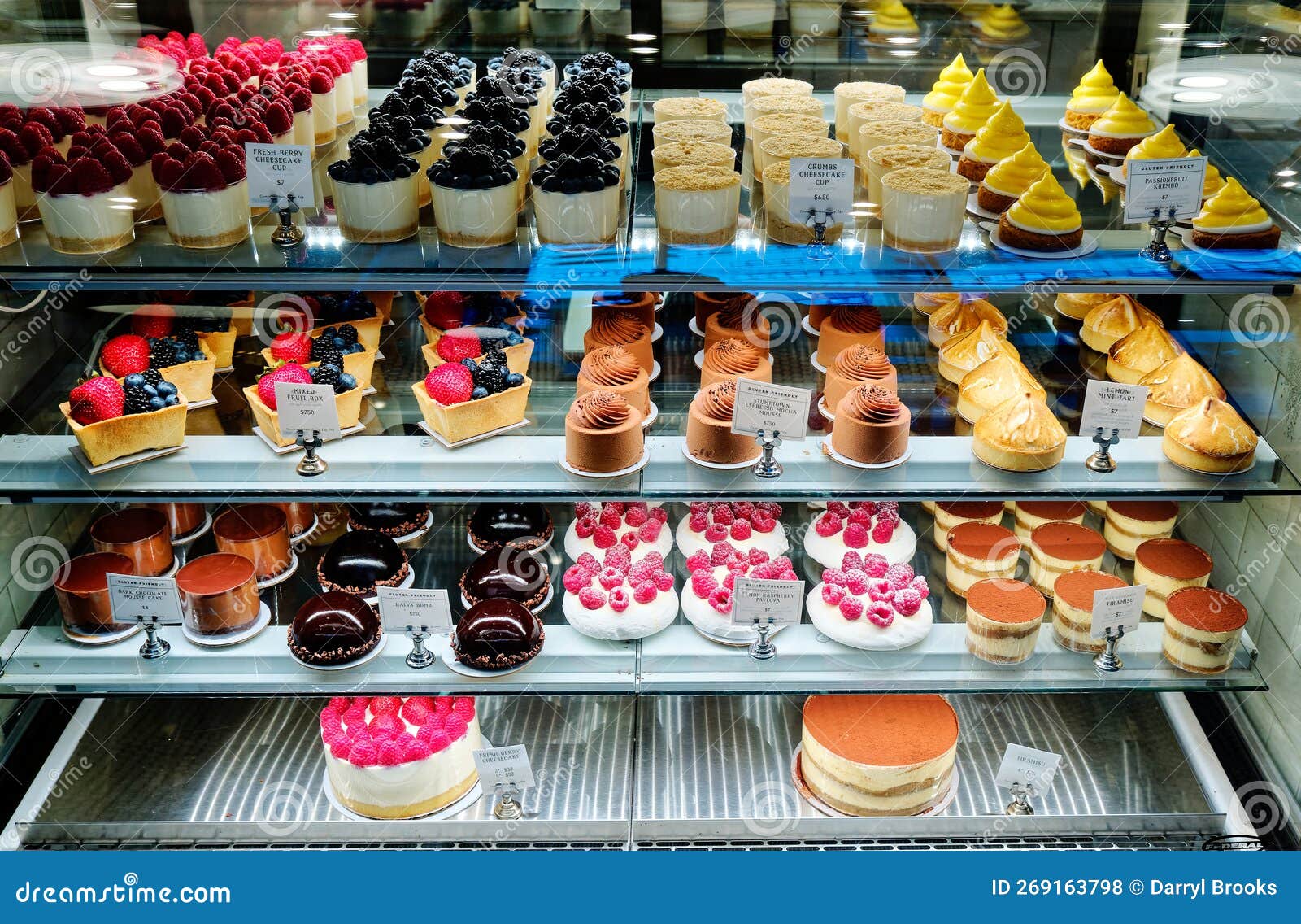 Pastries and Cakes in Case stock photo. Image of baked - 269163798