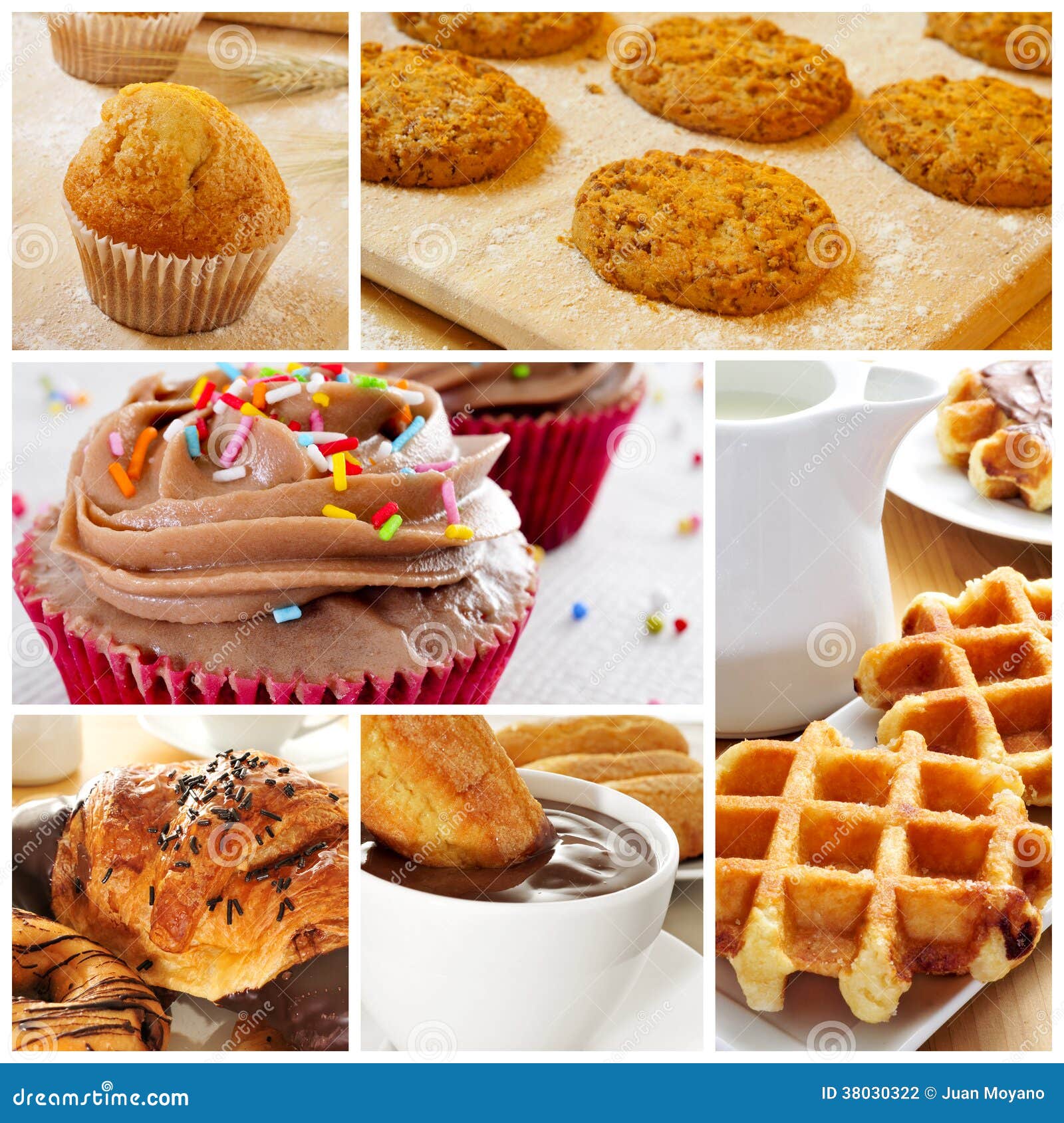 Pastries collage stock photo. Image of cookies, collage - 38030322