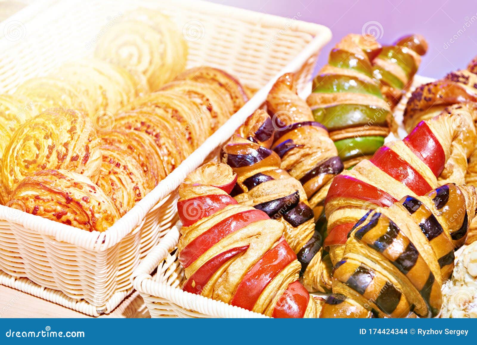 Pastries and Croissants at Store Stock Photo - Image of market, shelf ...
