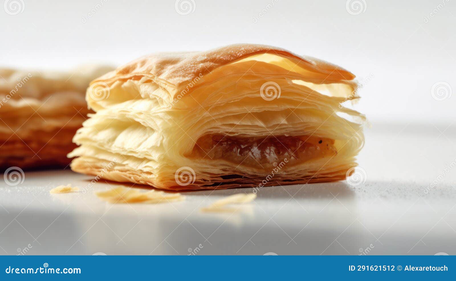 Pastries from Puff Pastry, Biscuits with Filling on the Table. Stock ...