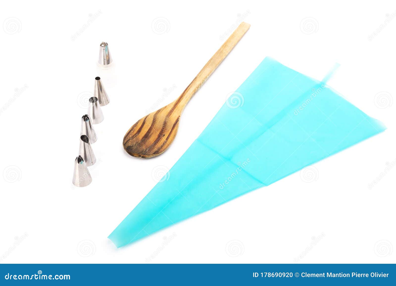 Pastry Bag and Pastry Accessories on White Background Stock Photo ...