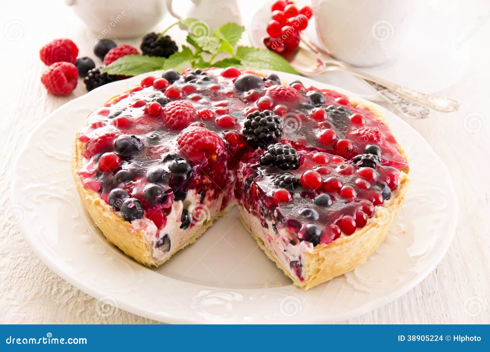 Pastry with Berries stock photo. Image of cuisine, piece - 38905224