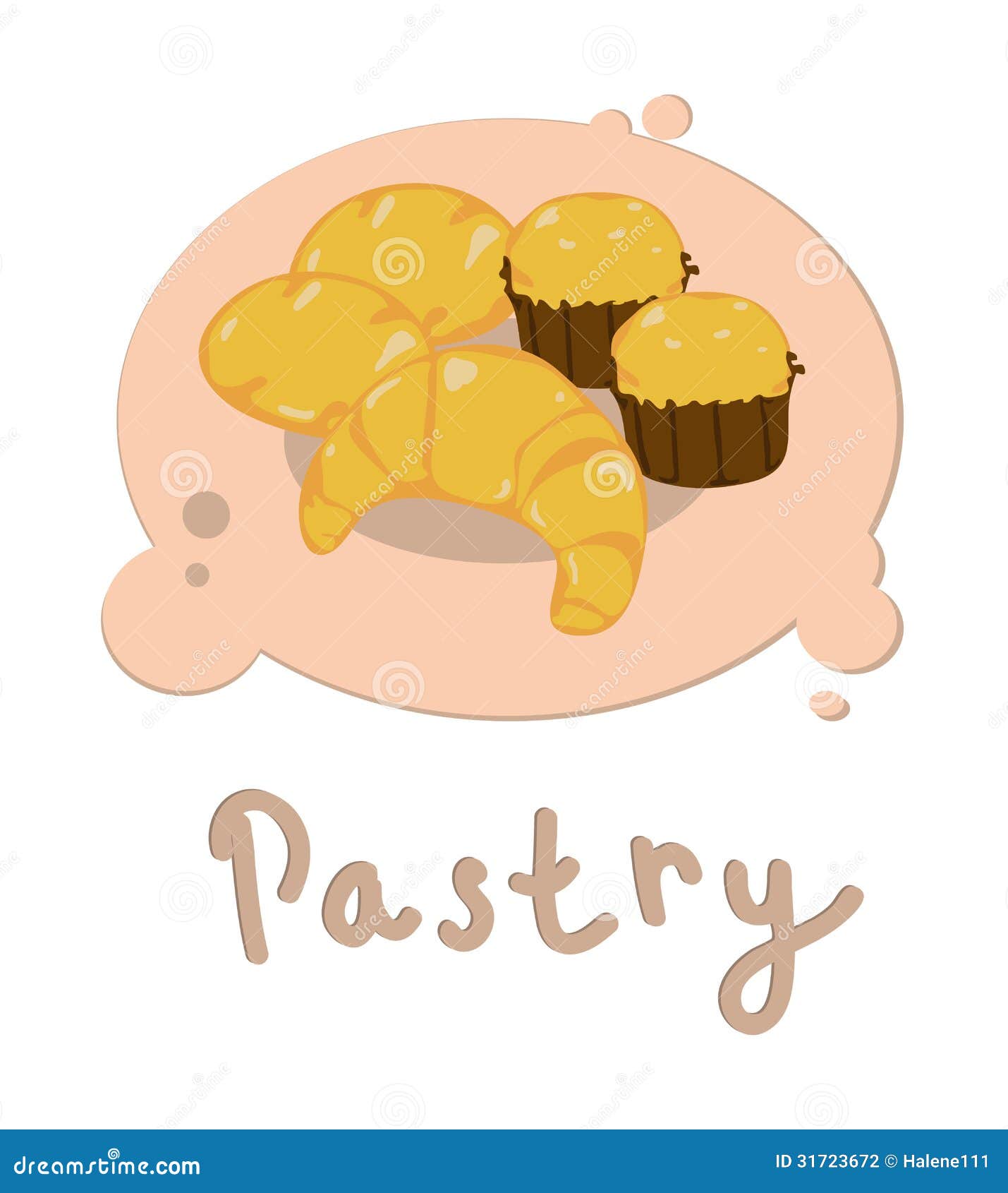 Pastry stock vector. Illustration of word, yellow, bread - 31723672