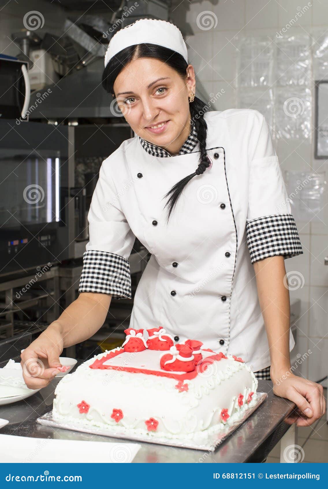 Pastry Cake Decorating stock image. Image of making, decorating - 68812151
