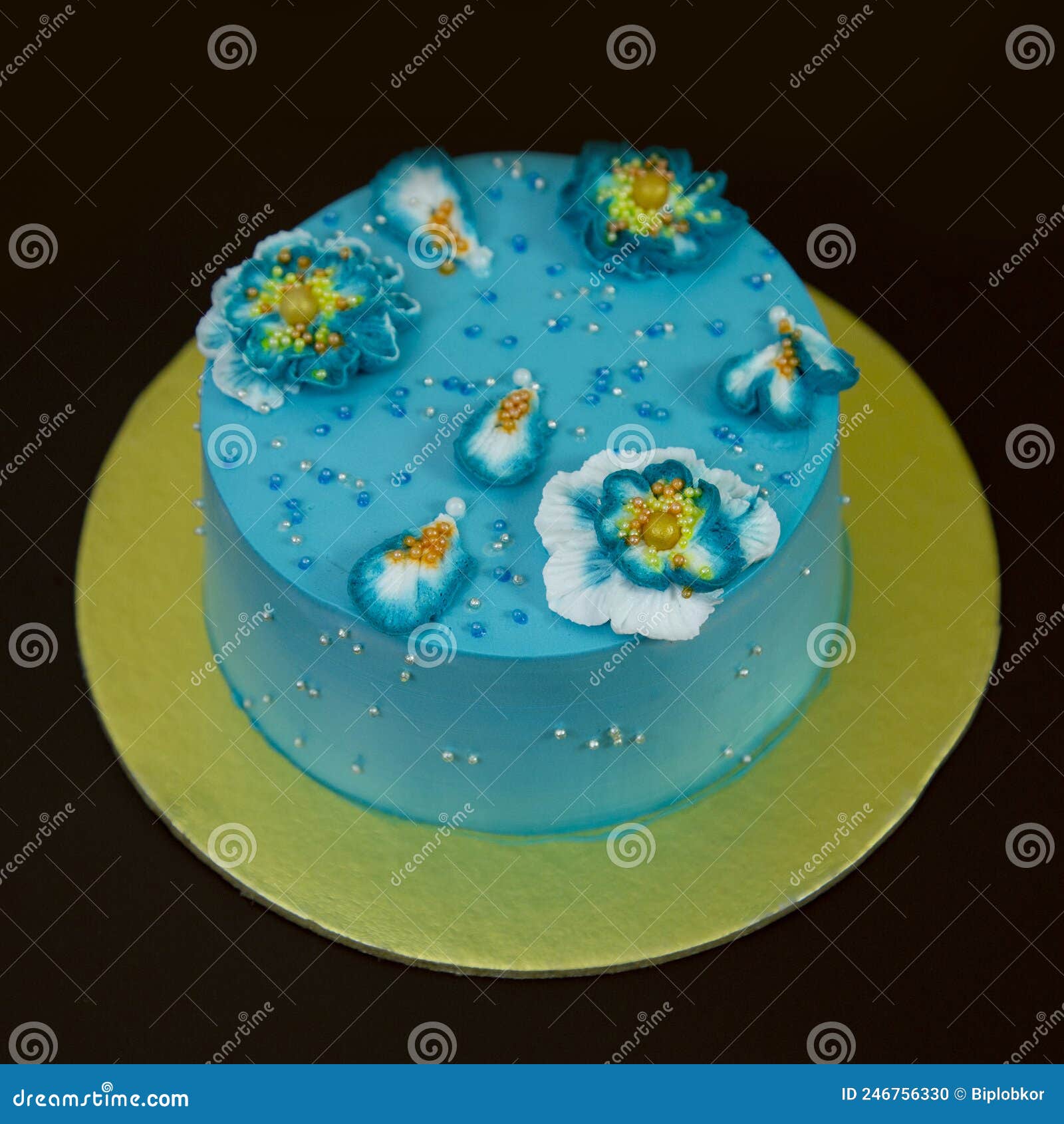 Pastry Cake Flower Design 01 Stock Photo - Image of dessert, baked ...