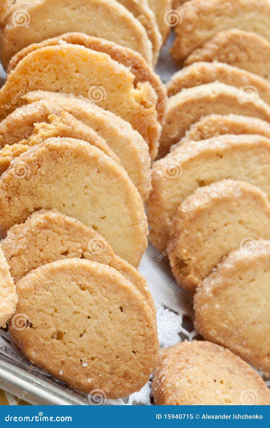 Pastry Cakes with Sugar on Plate. Stock Image - Image of macro, golden ...