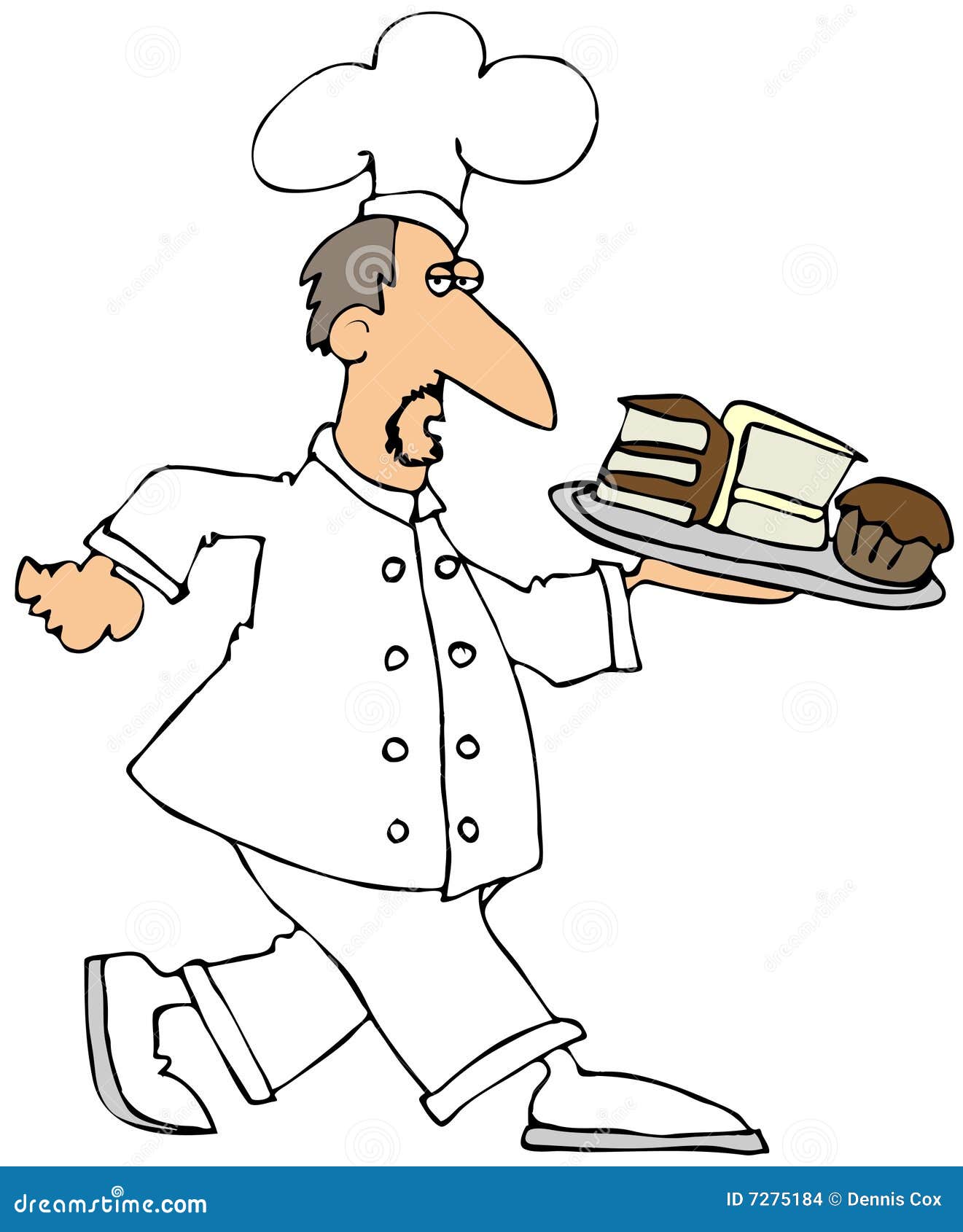 Pastry Chef stock illustration. Illustration of cook, cake - 7275184