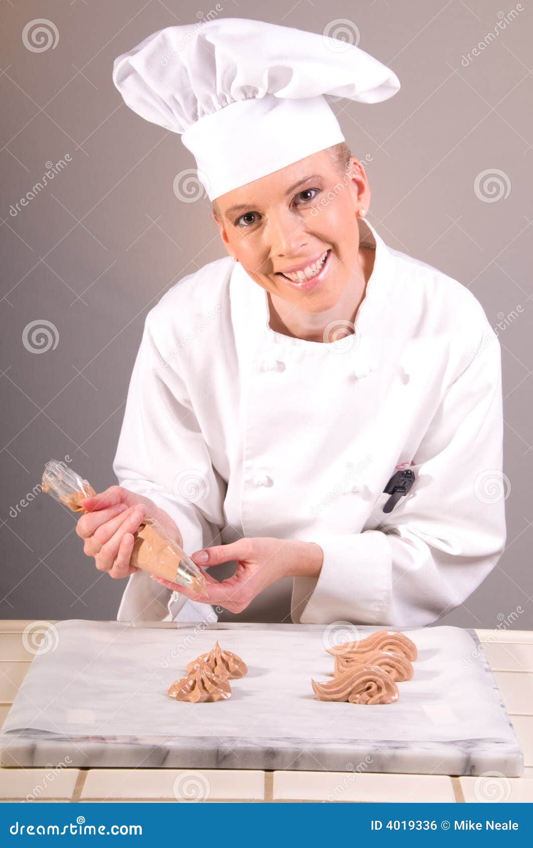 Pastry Chef Chocolate Meringue Stock Photo - Image of cute, beautiful ...
