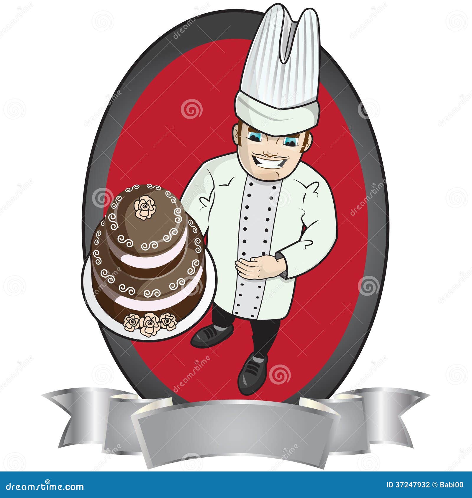 Pastry chef stock vector. Illustration of decorate, gourmet - 37247932
