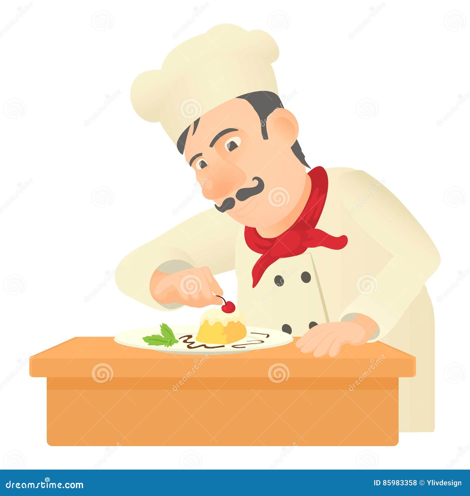 Pastry Chef Icon, Cartoon Style Stock Vector - Illustration of logo ...