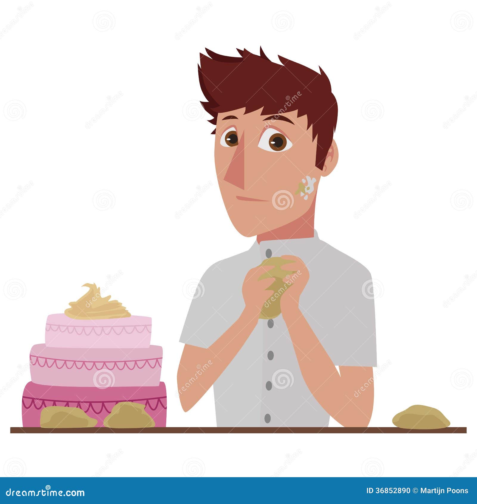 Pastry chef stock illustration. Illustration of baker - 36852890