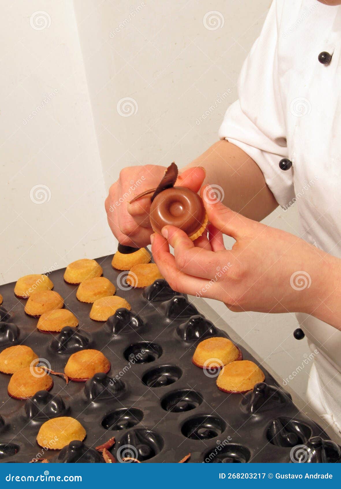 Pastry Chef Preparing Sweets Stock Image - Image of making, sweet ...