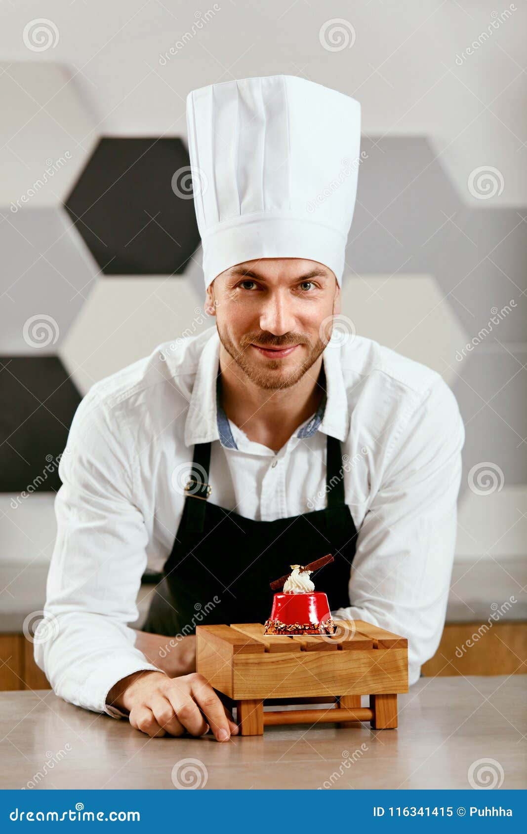 The Pastry Chef Shows Raw Colored Eclairs Rings On A Baking Sheet ...
