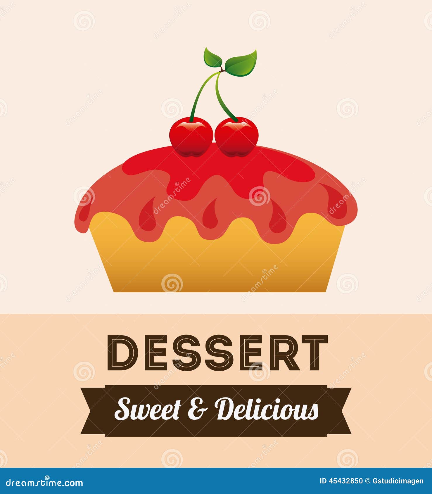 Pastry design stock vector. Illustration of cute, cupcake - 45432850