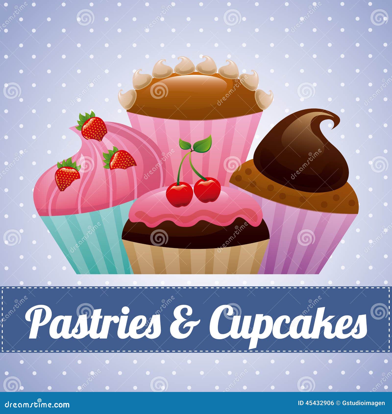 Pastry design stock vector. Illustration of holiday, menu - 45432906