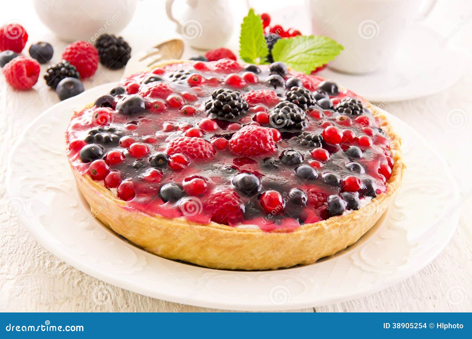 Pastry with fresh Berries stock photo. Image of cuisine - 38905254