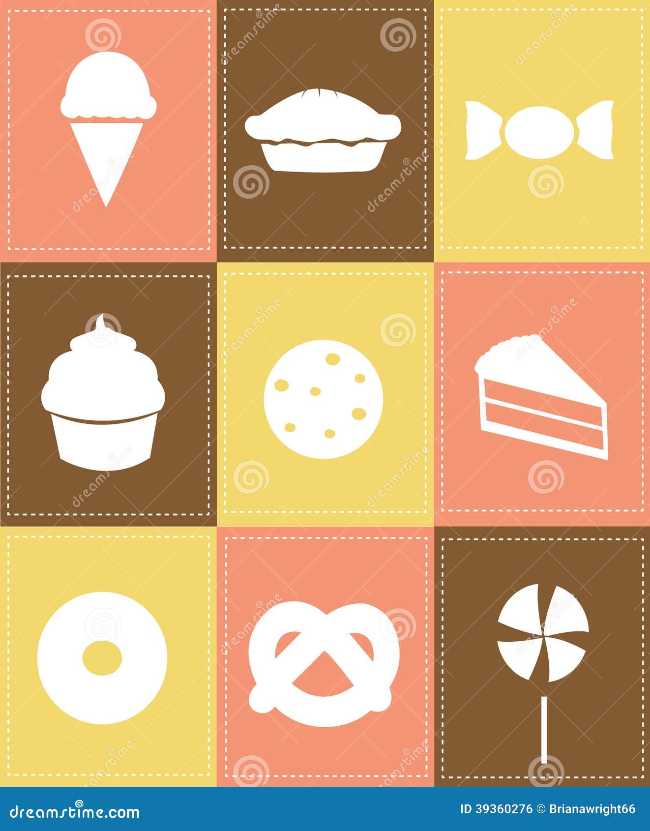 Pastry icons stock illustration. Illustration of cookie - 39360276