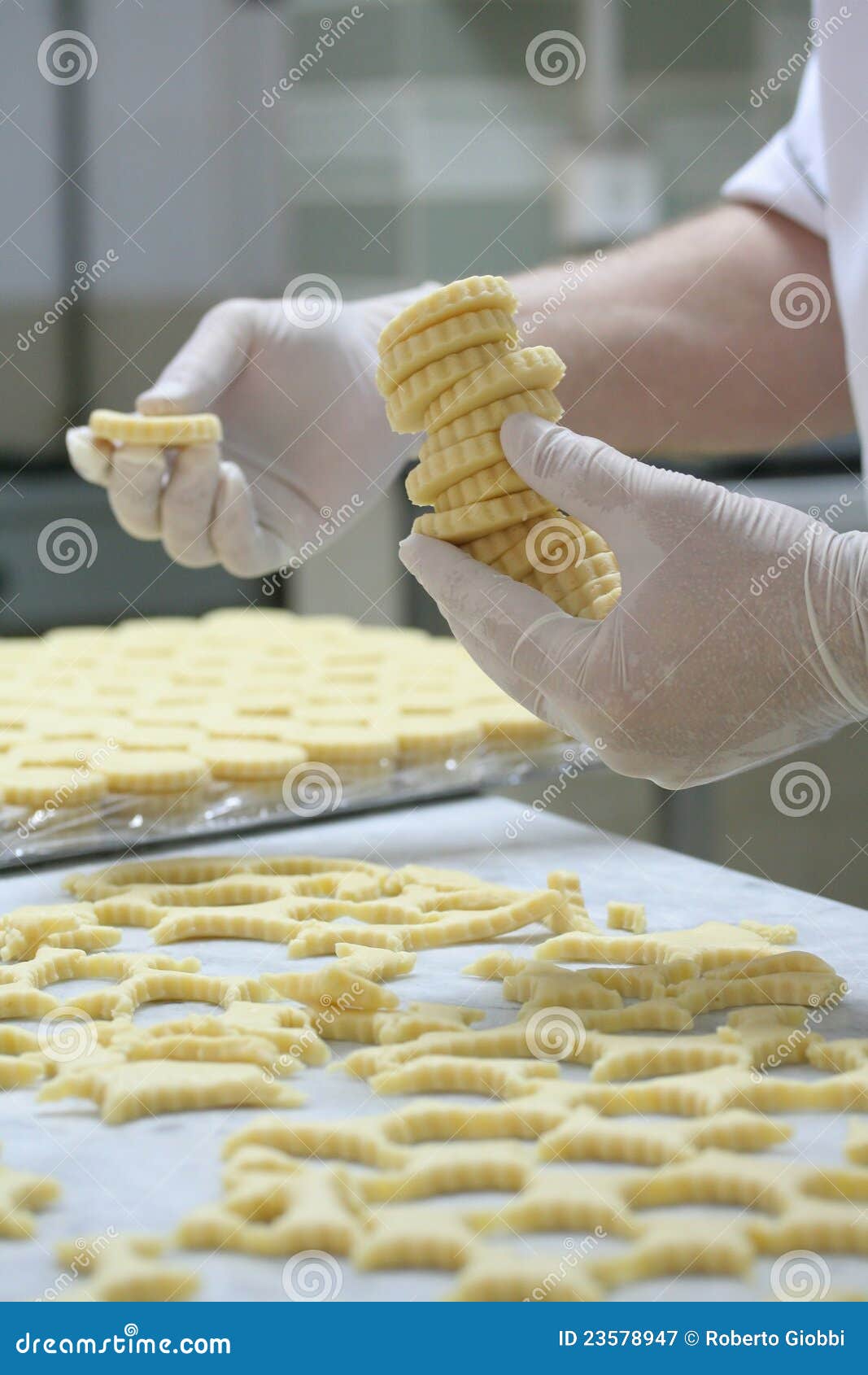 Pastry making biscuit stock image. Image of kitchen, gloves - 23578947