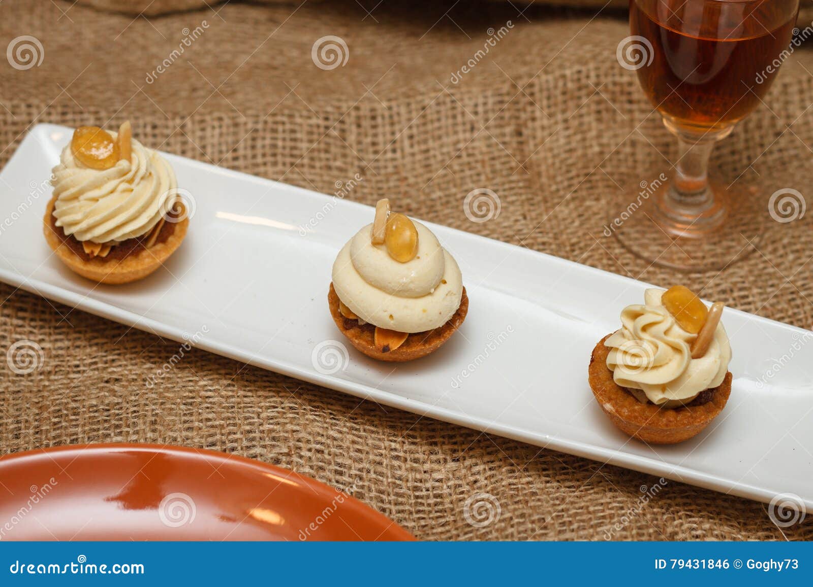 Pastry mignon with cream stock photo. Image of patisserie - 79431846