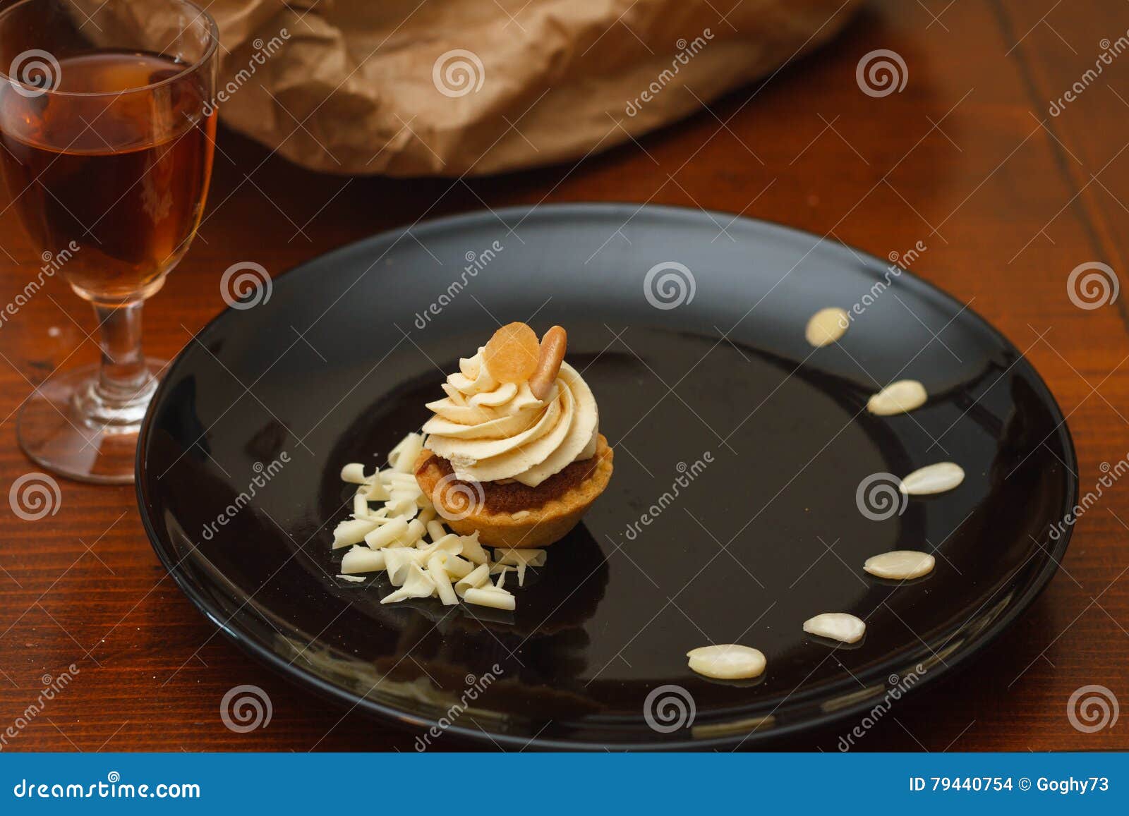 Pastry mignon with cream stock photo. Image of party - 79440754