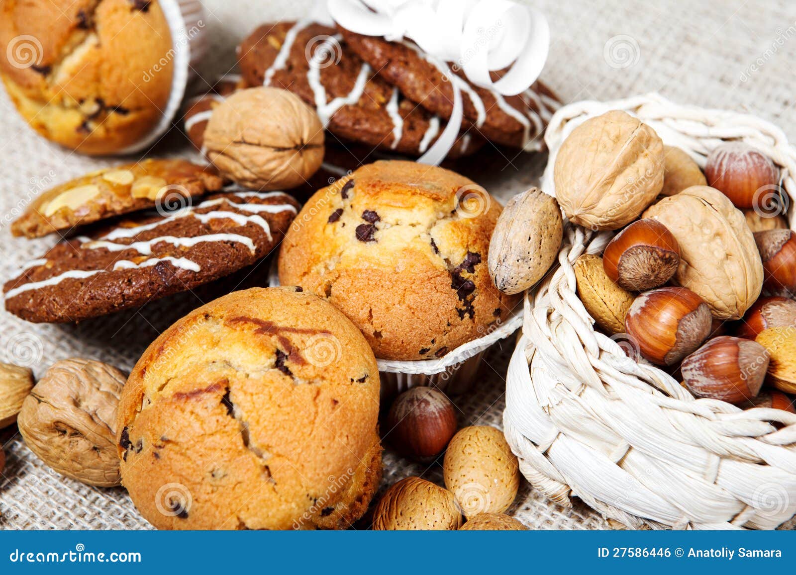 Pastry and nuts stock photo. Image of brown, biscuit - 27586446