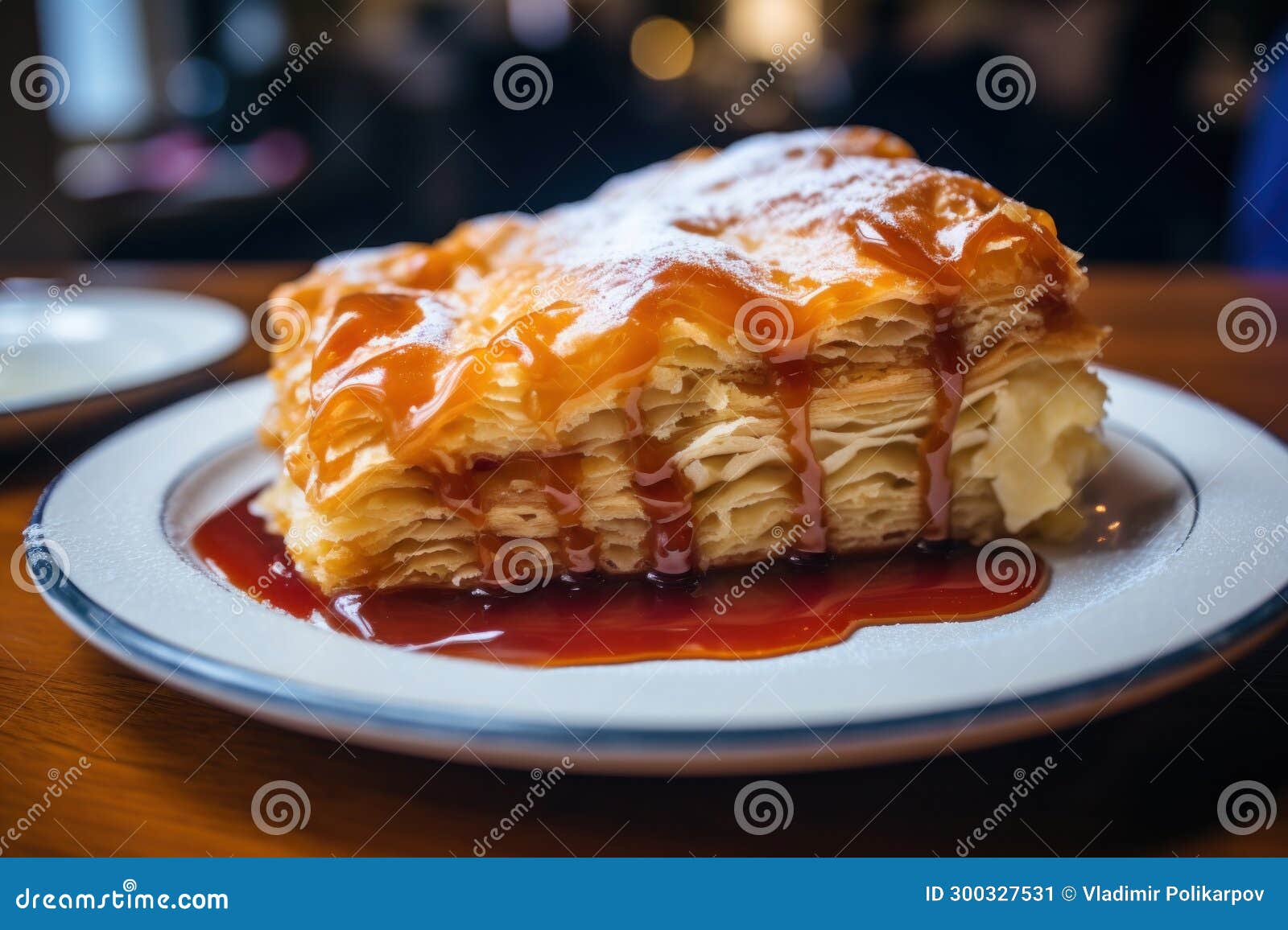 Pastry on Plate stock image. Image of sweet, tasty, dish - 300327531