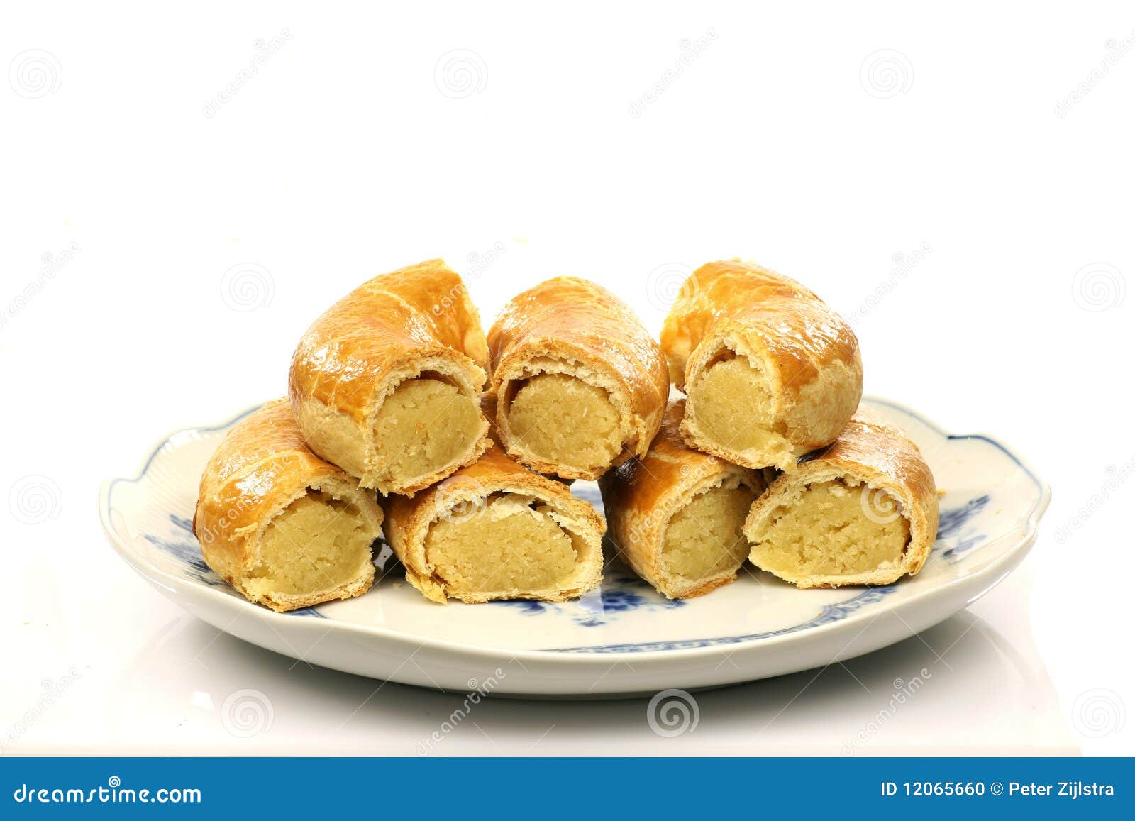 Pastry Rolls with Almond Paste Stock Photo - Image of crust, gourmet ...