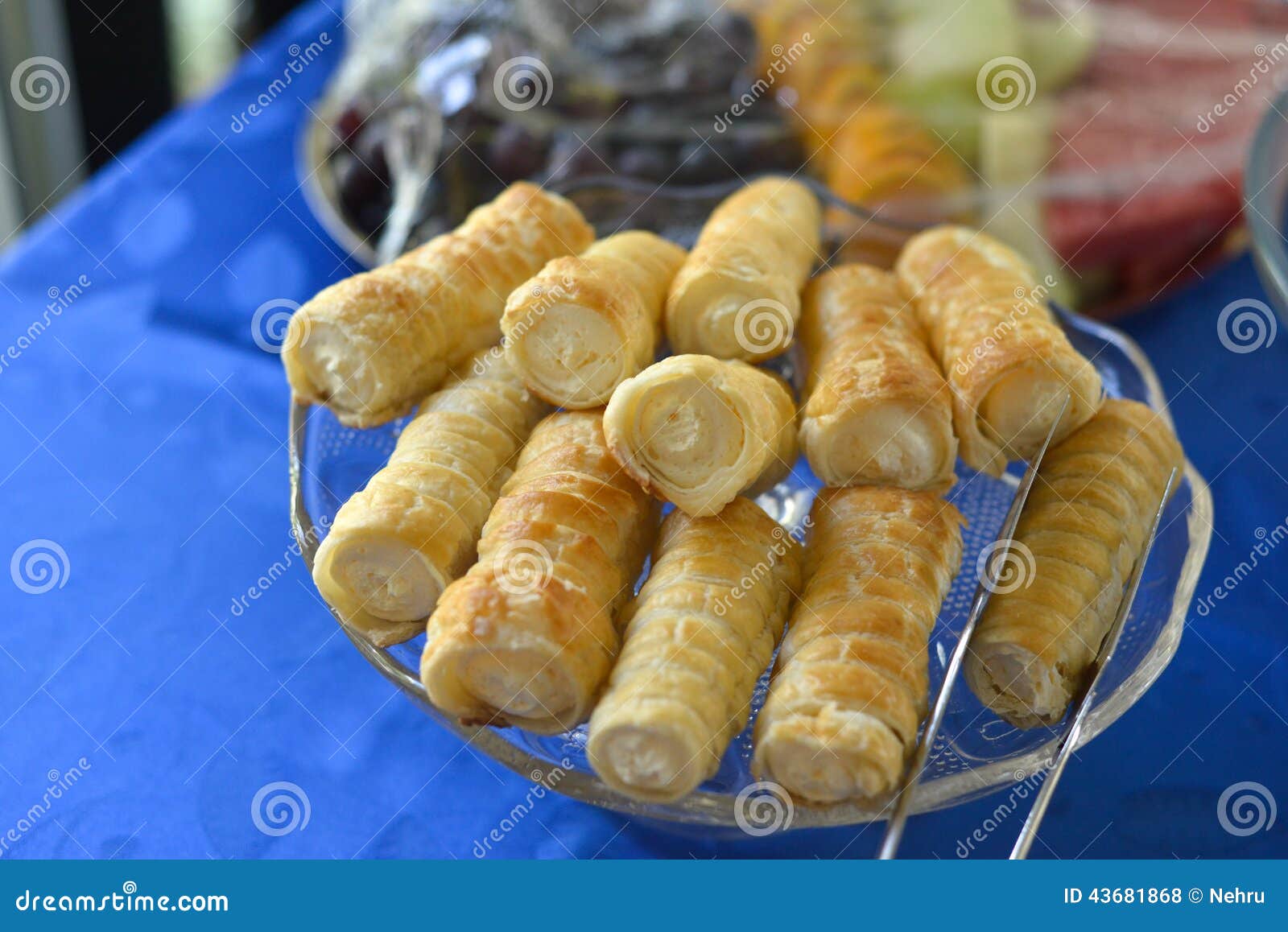Pastry Rolls Filled with Cream Stock Photo - Image of gourmet, cream ...