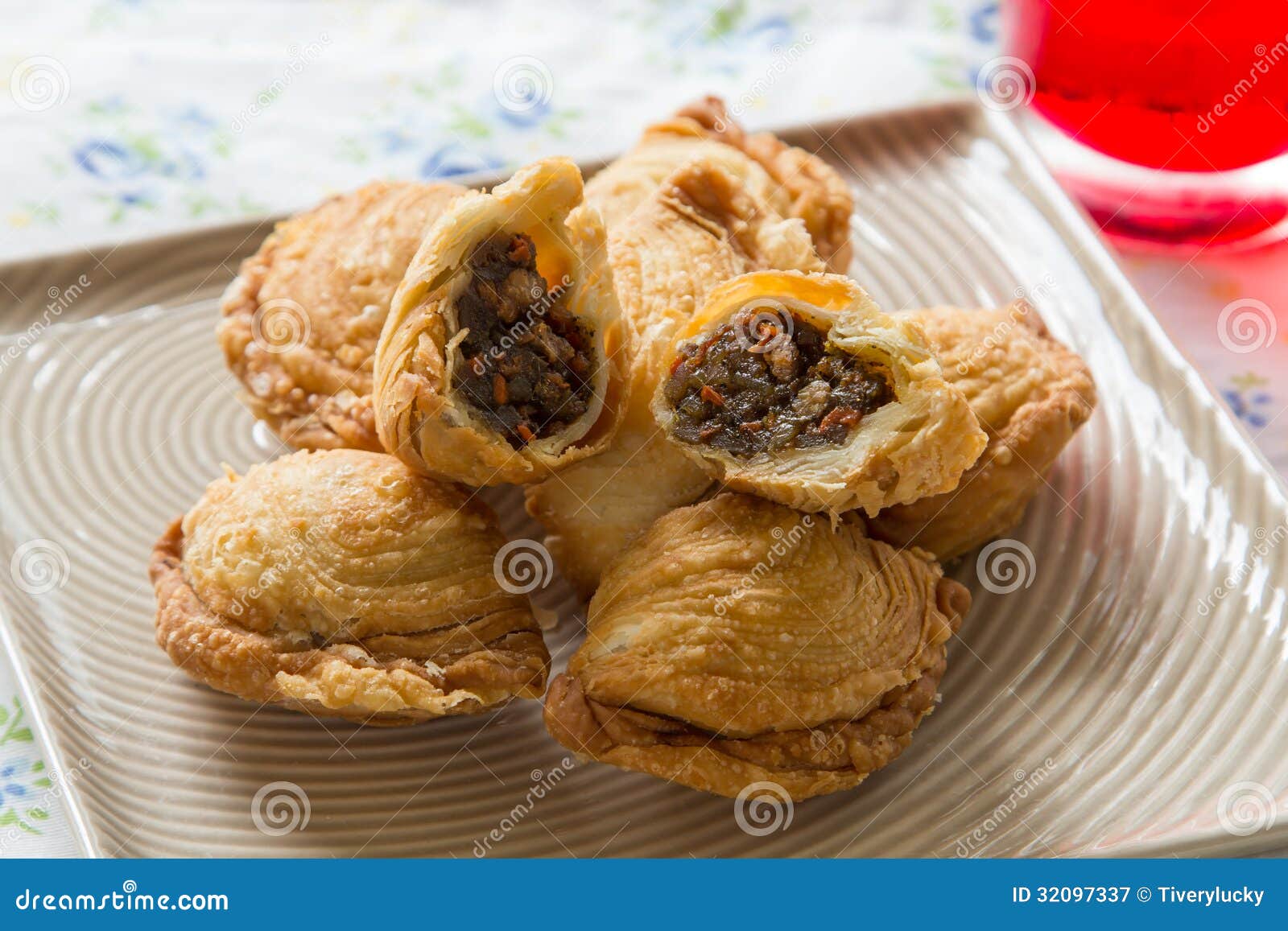 Pastry samosas stock image. Image of fresh, homemade - 32097337