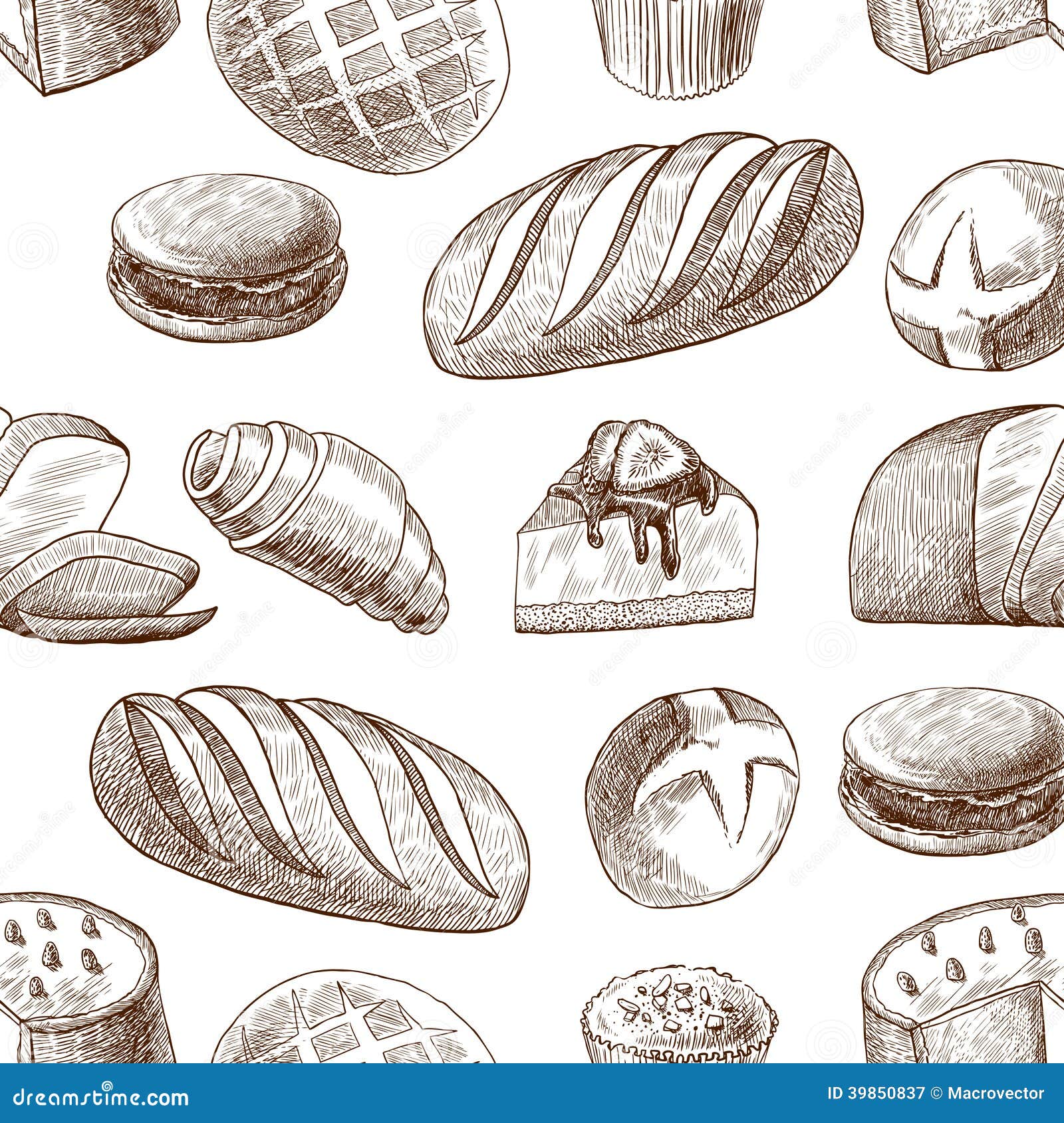 Pastry seamless pattern stock vector. Illustration of crust - 39850837 Pastry seamless pattern stock vector. Illustration of crust - 39850837