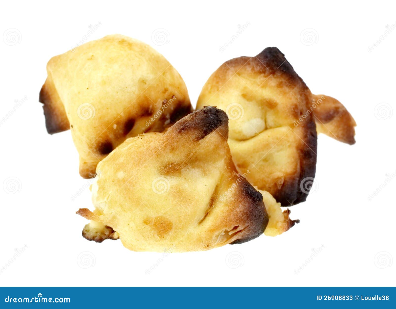 Pastry Shells Stuffed Crabmeat Three Baked Stock Image - Image of rice ...