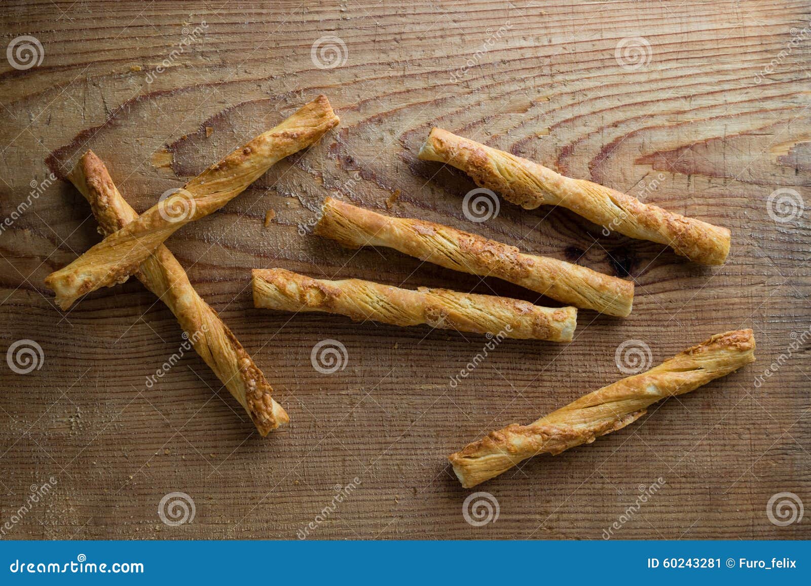 Pastry Sticks with Cheese on Wooden Table Stock Image - Image of ...