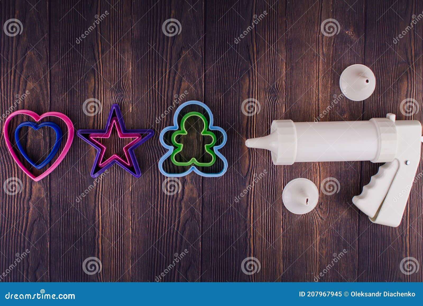 Pastry Syringe with Molds for Cream and Cookies Stock Image - Image of ...