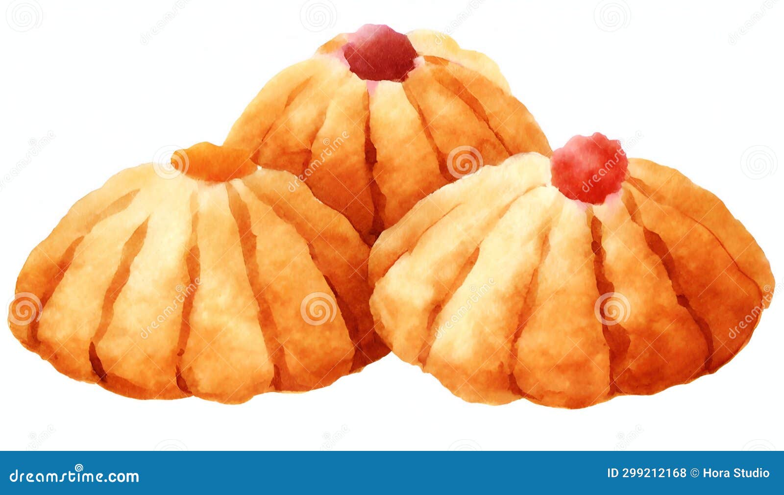 Pastry on white background stock illustration. Illustration of snack ...