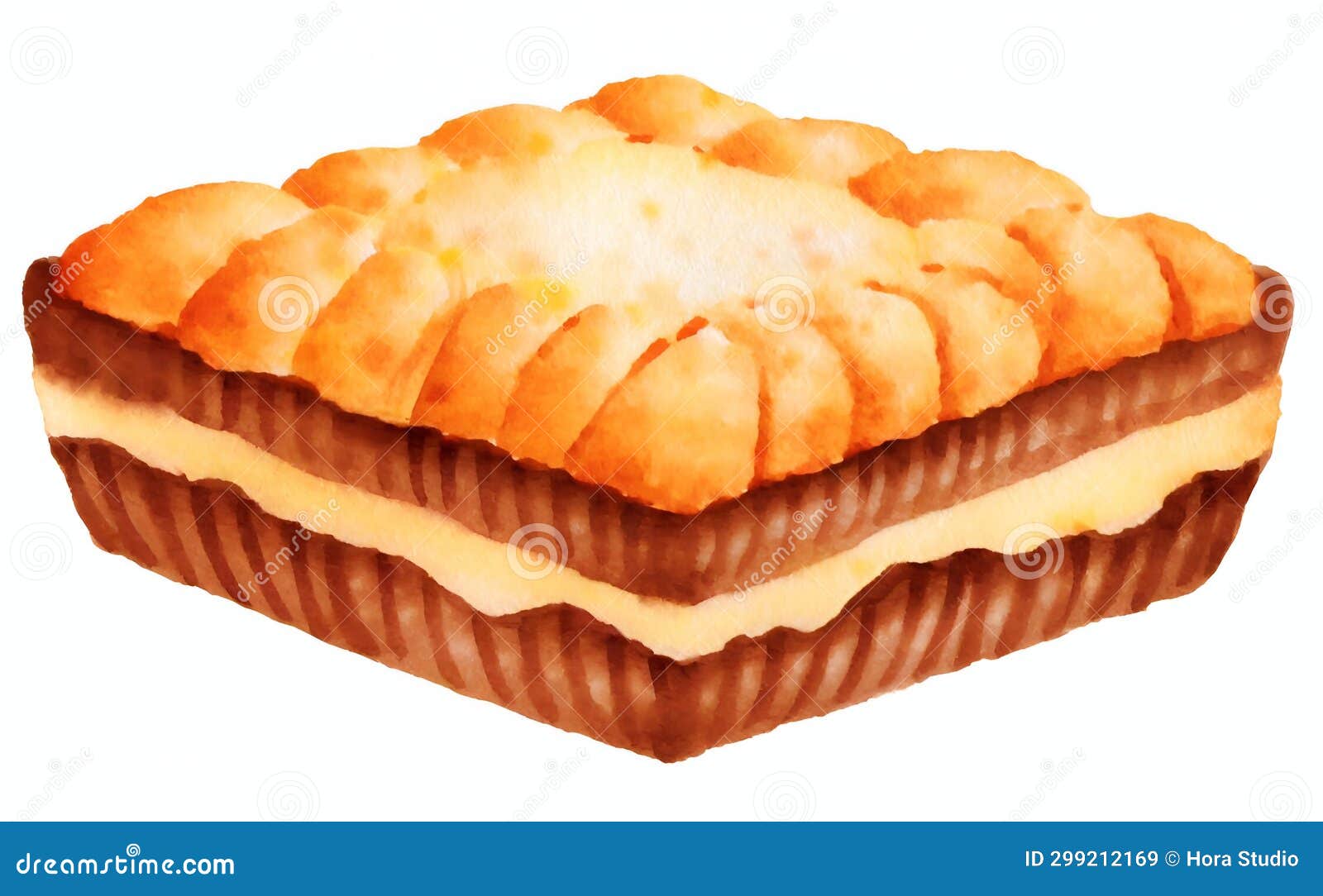 Pastry on white background stock illustration. Illustration of healthy ...