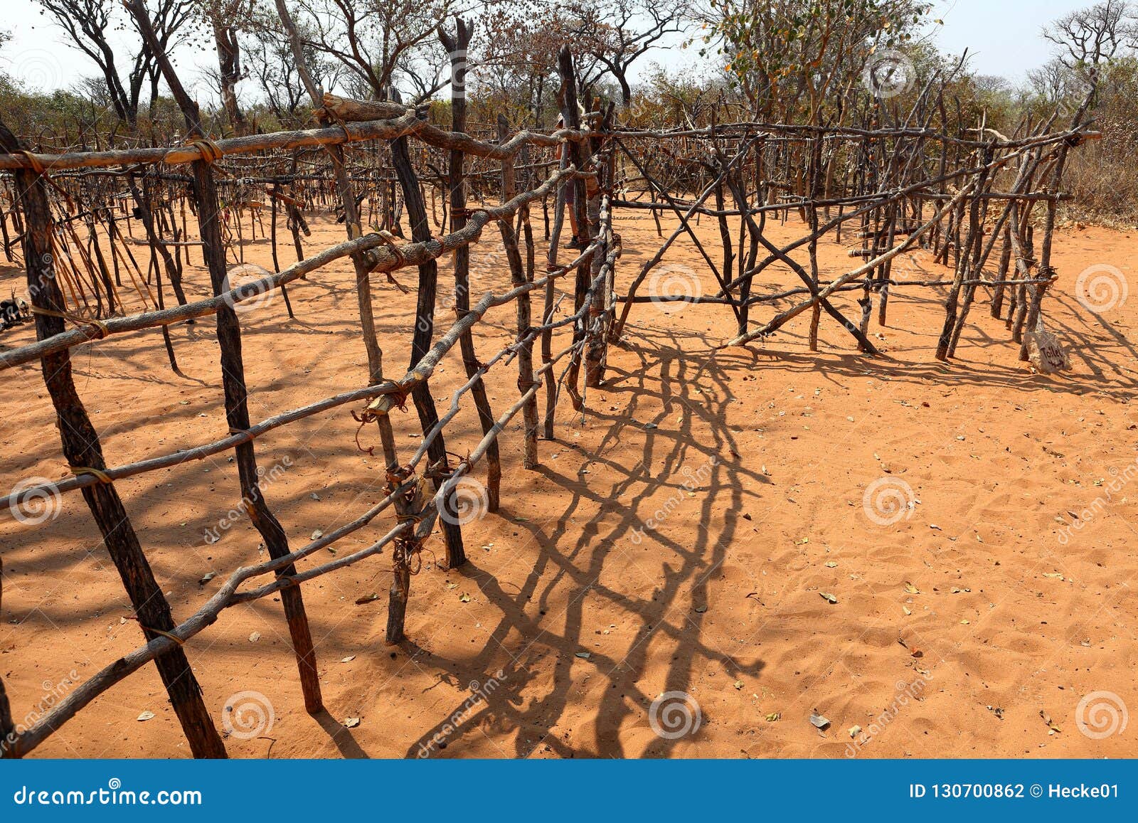 Pasture fence in Namibia stock photo. Image of border - 130700862
