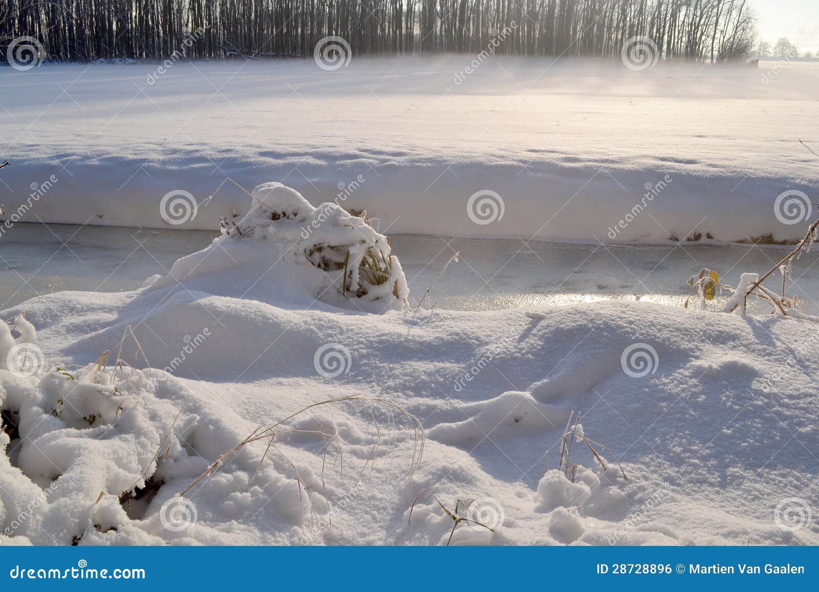 Pasture Landscape with Snow. Stock Photo - Image of pasture, light ...